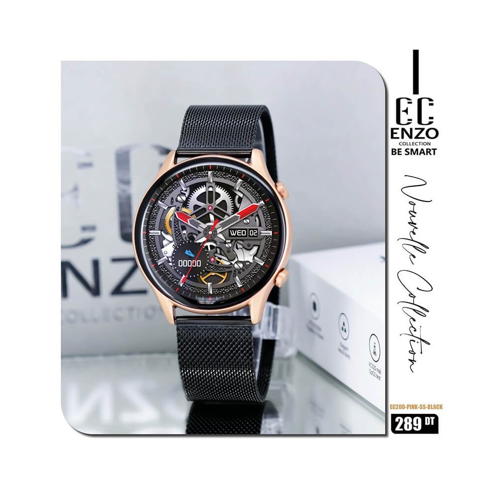 ENZO COLLECTION EC200-PINK-SS-BLACK